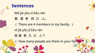 Comprehensive Chinese topic for study my family | PPTX