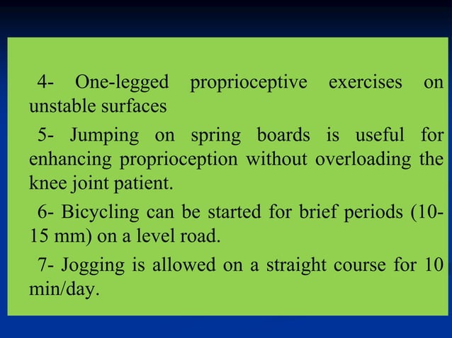 ACL Rehabilitation physiotherapy program | PPT