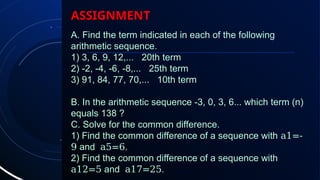5. Arithmetic sequence.pptx gggggggggggggggg | PPTX
