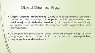 Object Oriented Programming WEOBRDSLKBNSDF | PPT