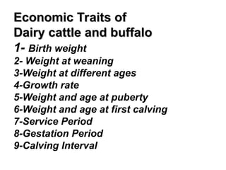 5. Economic traits of cattle and buffalo(1).ppt
