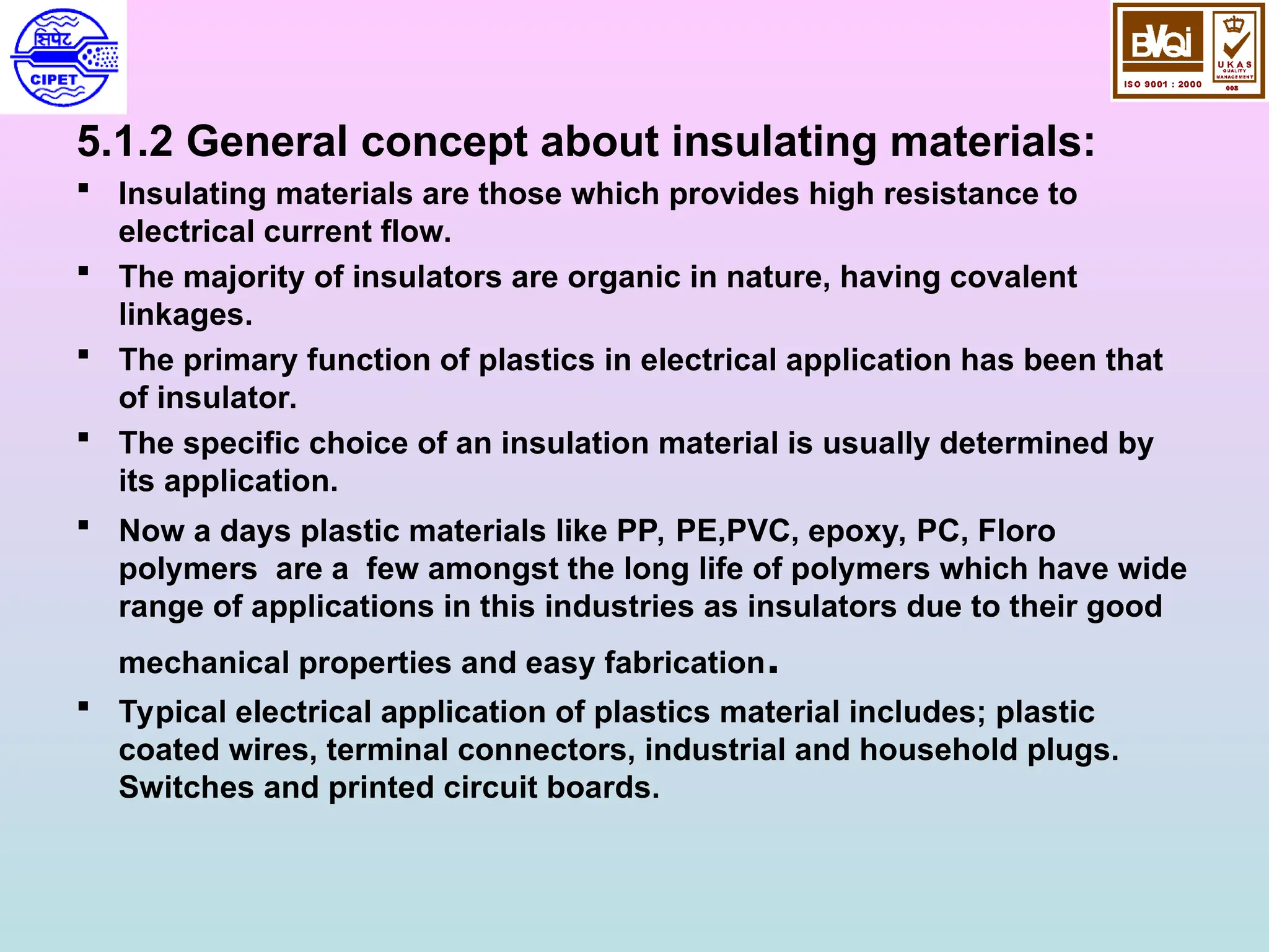 ELECTRICAL PROPERTIES of polymer related to testing | PPT