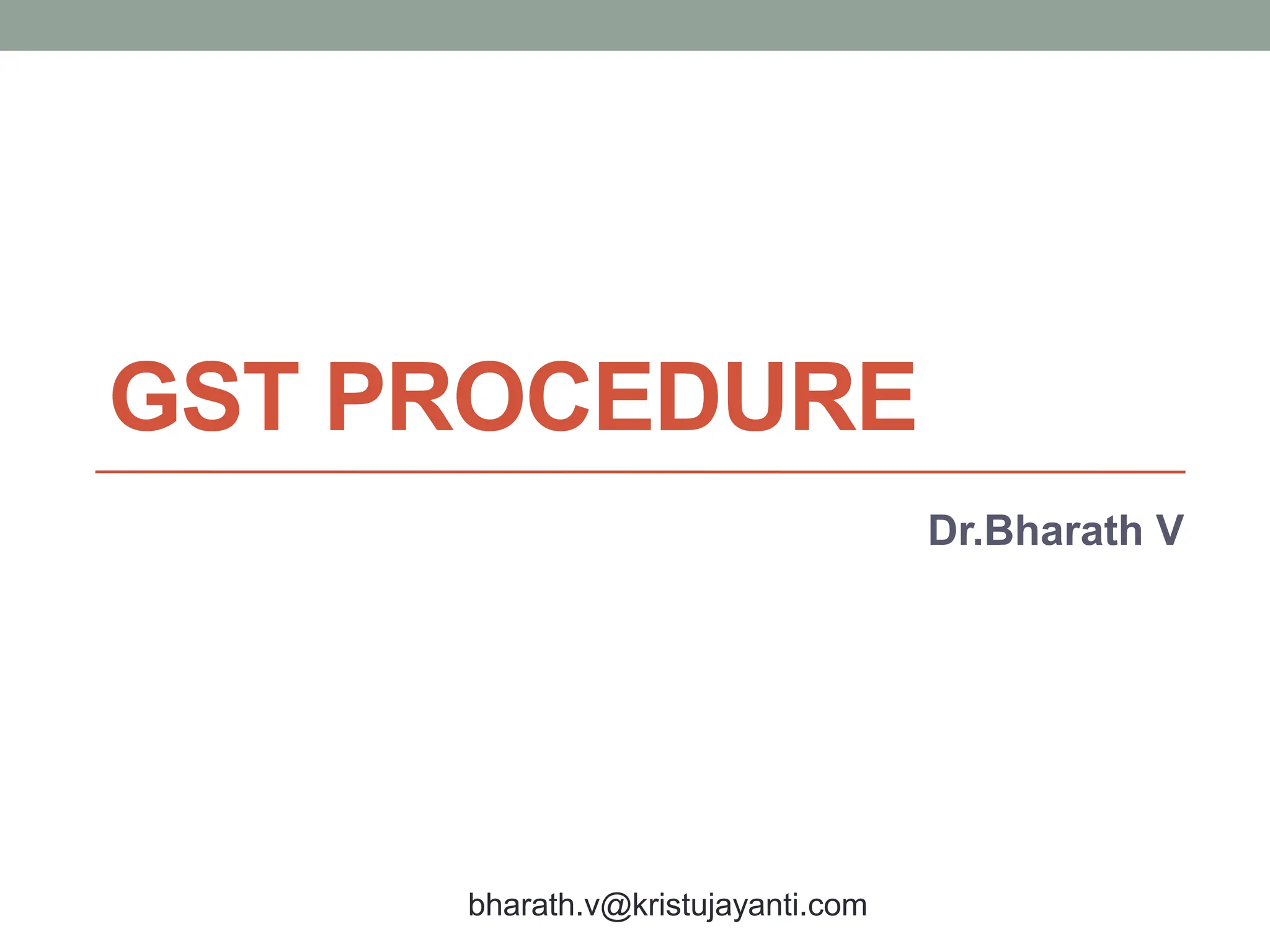 5. Goods and Service tax (GST) Procedures | PDF