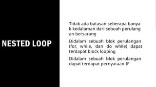 Ppt Perulangan bersarang ( Nested Loop ) | PPT