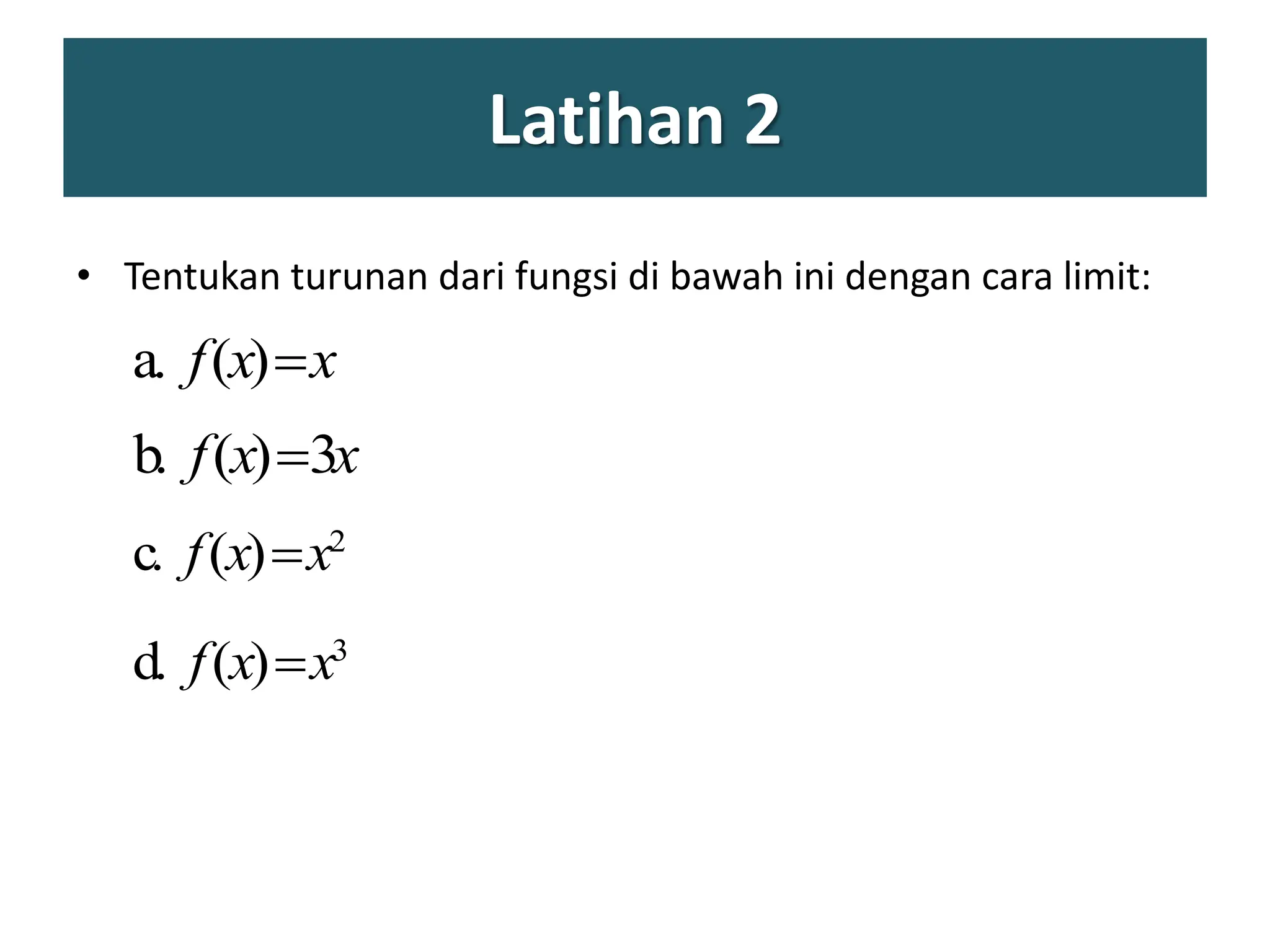 materi turunan matematika dasar teknik,, | PDF