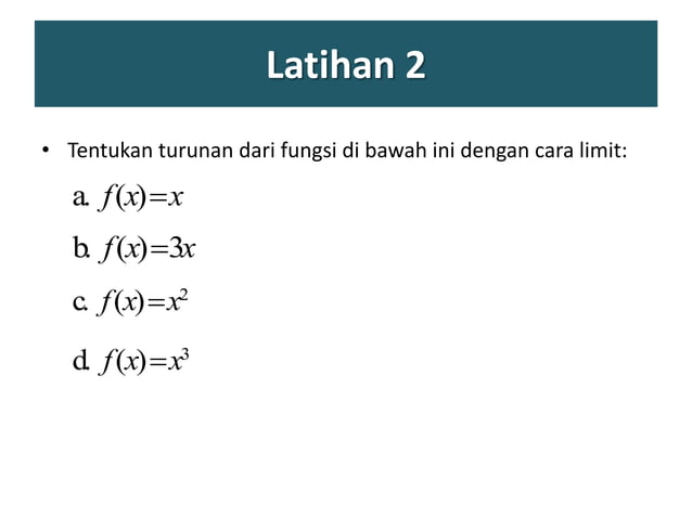 materi turunan matematika dasar teknik,, | PDF