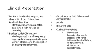 5. Urinary Obstruction diseases and management .pptx