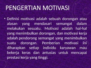5. Konsep_ dasar Motivasi dan pengertian motivasi | PPTX