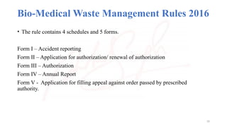 Biomedical Waste Management I Hospital Waste Management I Dr.Singh | PPTX