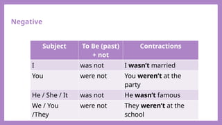 5. Verb to be in past, past simple and continuous | PPTX