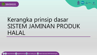 Materi Proses Produk Halal (PPH) Pelatihan pendamping PPH | PDF