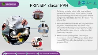 Materi Proses Produk Halal (PPH) Pelatihan pendamping PPH | PDF