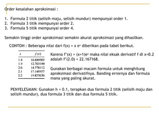 5. SELISIH TERPUSAT aproksimasi derivatif.ppt