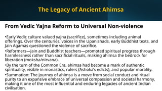 Non-violence (Ahimsa) and its importance in global Context | PPTX