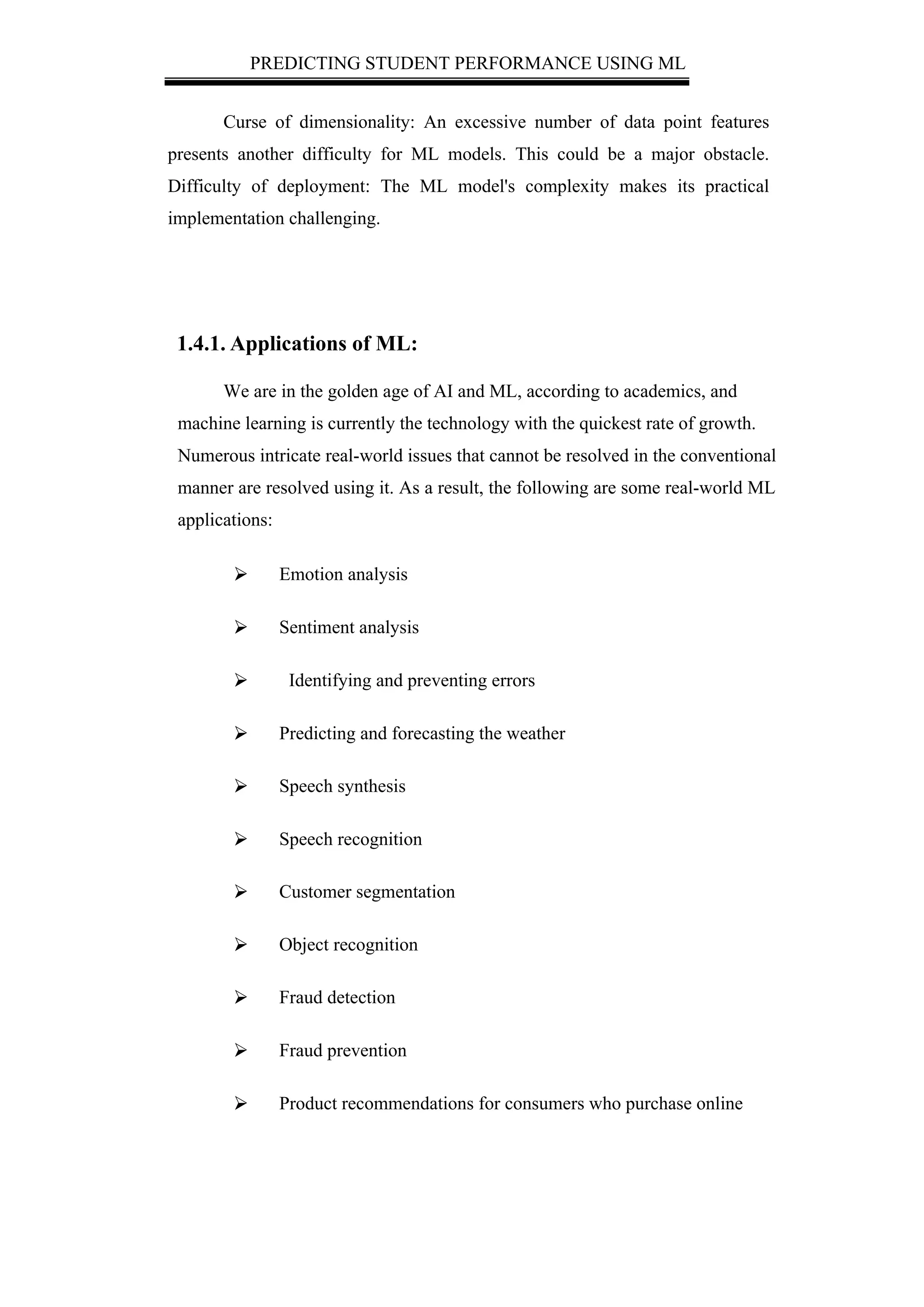 PREDICTING STUDENT PERFORMANCE AND ITS INFLUENCING FACTORS BY USING MACHINE LEARNING | DOCX