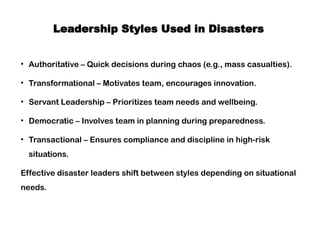 Leadership , teamwork and ethics in disaster nursing (1).pptx