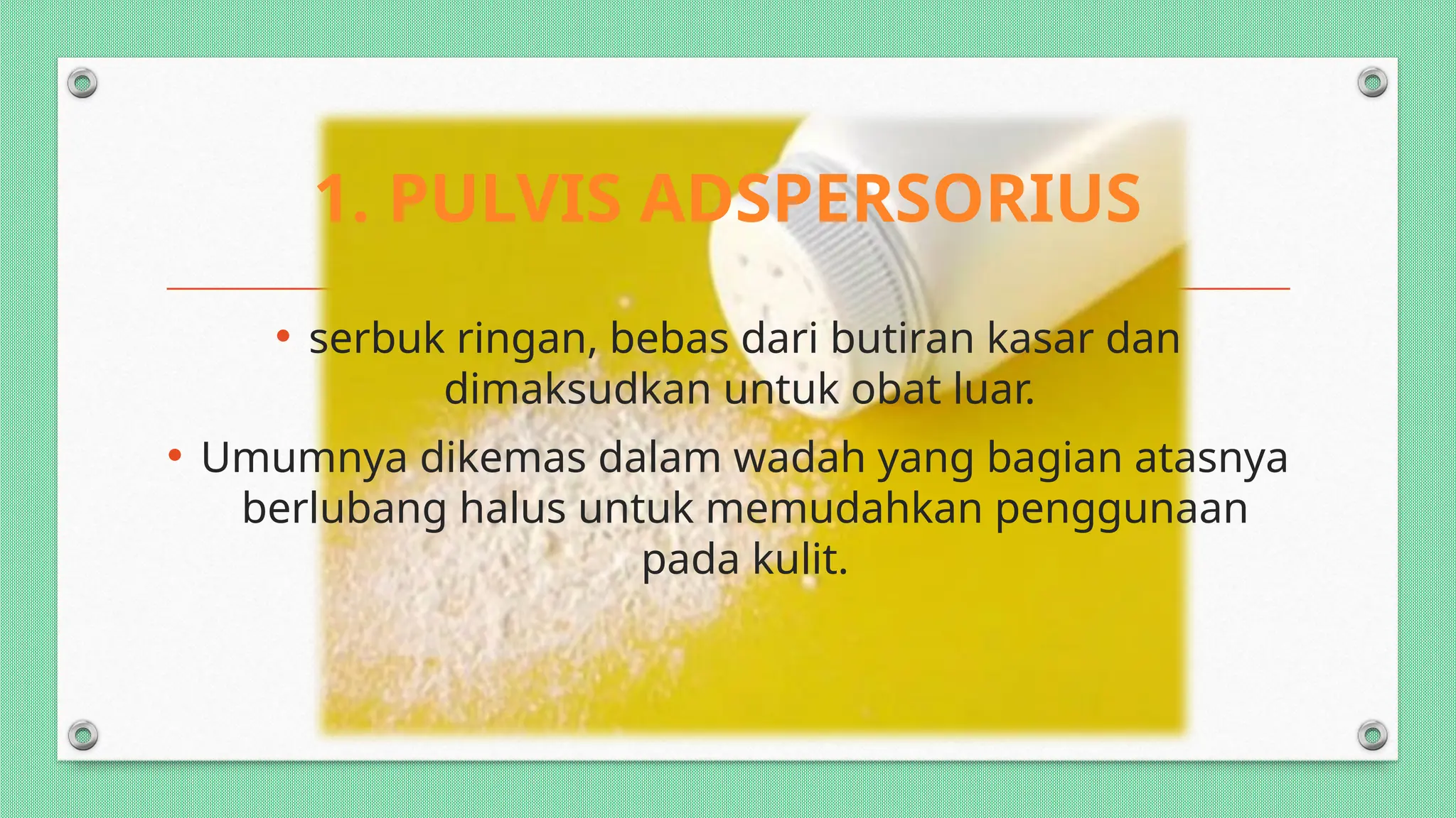Sediaan padat untuk materi kefarmasian, jenis dll | PPTX