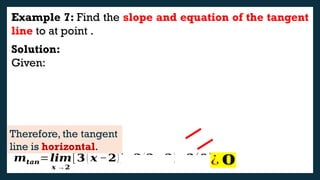5.1-Tangent-Line Basic Calculus SecondSem | PPTX