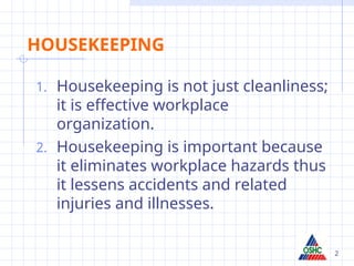 5. Housekeeping.ppt