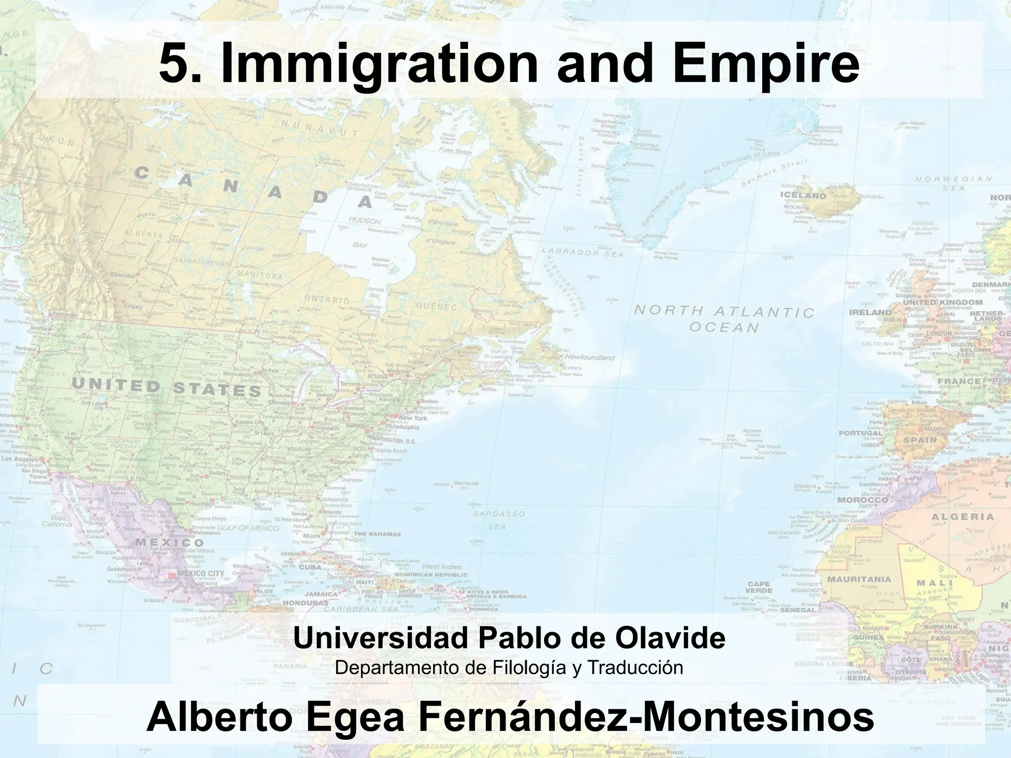 TEMA 5: La inmigración en los Estados Unidos | PPTX