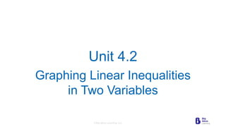 Comprehensive Guide to Graphing Linear Inequalities in Two Variables | PPTX