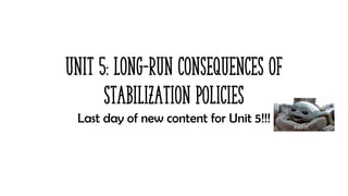 Long-Run Economic Growth and Stabilization Policies Explained | PDF