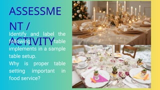 Comprehensive Guide to Table Implements and Proper Table Setting ...