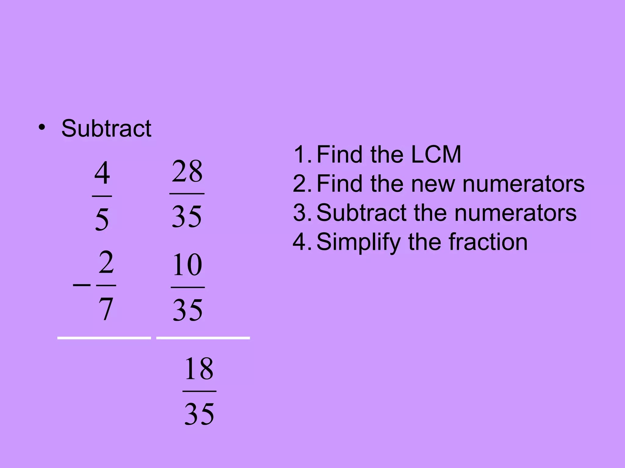 5.2 adding and subtracting fractions updated | PPT