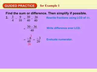 5.2 adding and subtracting fractions updated | PPT