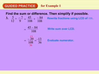 5.2 adding and subtracting fractions updated | PPT