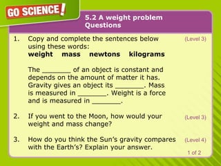 5.2 a weight problem | PPT