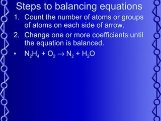 5-2 Balancing Reactions | PPT