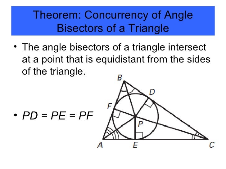 5.2 bisectors of a triangle