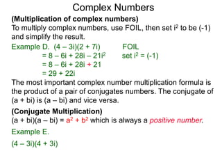 5 1 complex numbers | PPTX