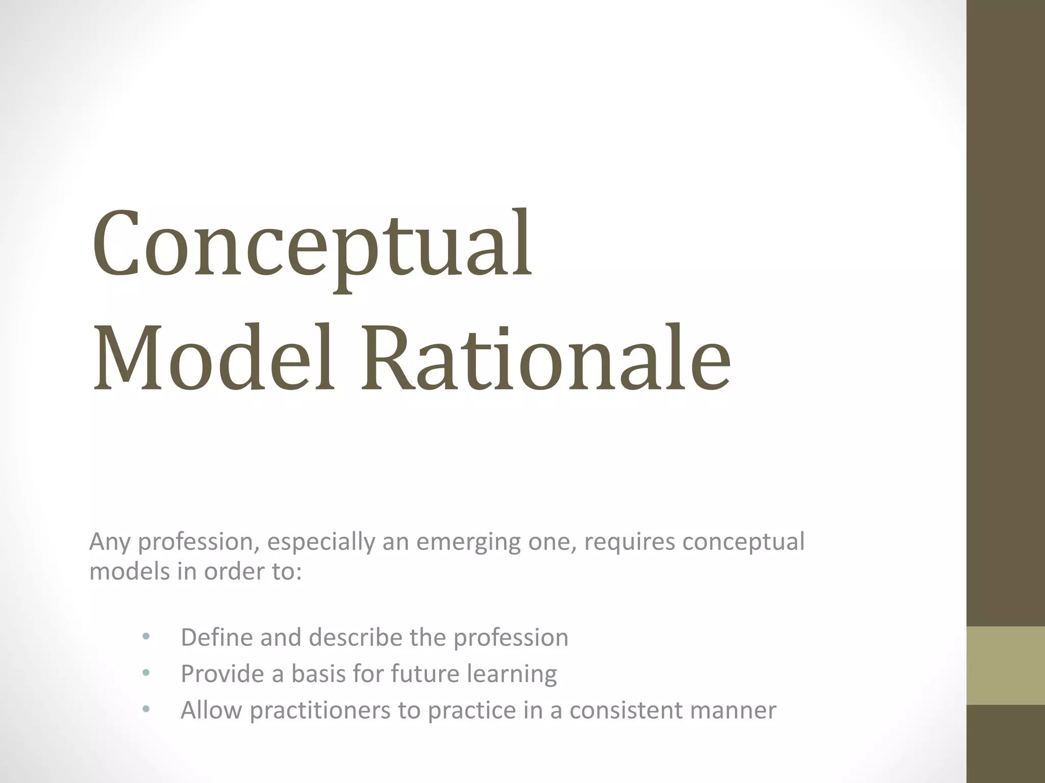 Conceptual Model Rationale | PPT