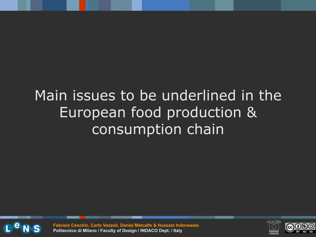 5.2 Food Production And Consuption System In Europe | PPT