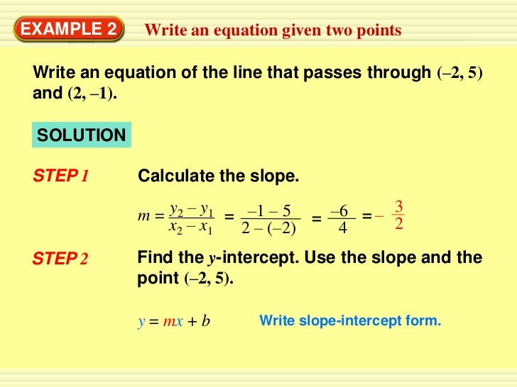 5 2 Linear Equations With 2 Points Day 1 5 2 Linear Equations With 2 Points Day 1