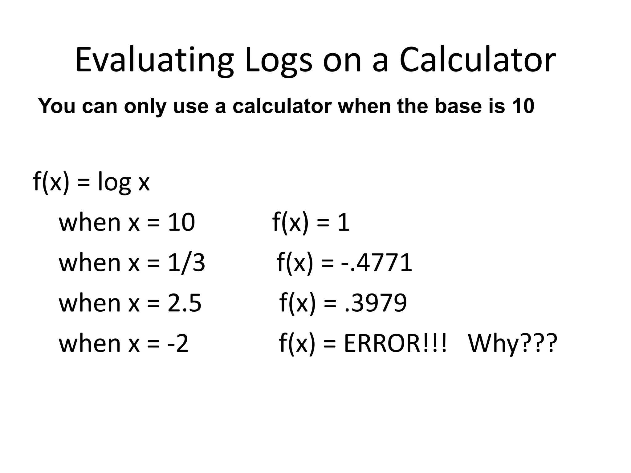 5 2 Logarithmic Functions And Their Graphs Ppt