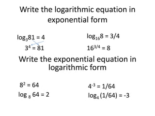 5-2 Logarithmic Functions and their graphs.ppt