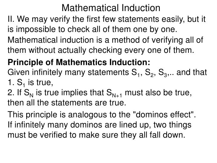 5.4 mathematical induction