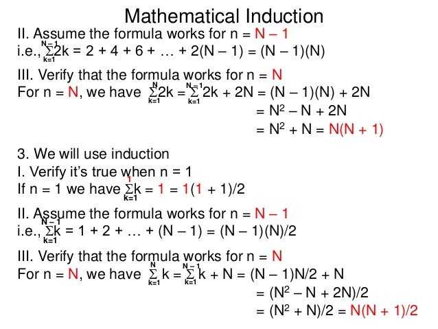 5.4 mathematical induction