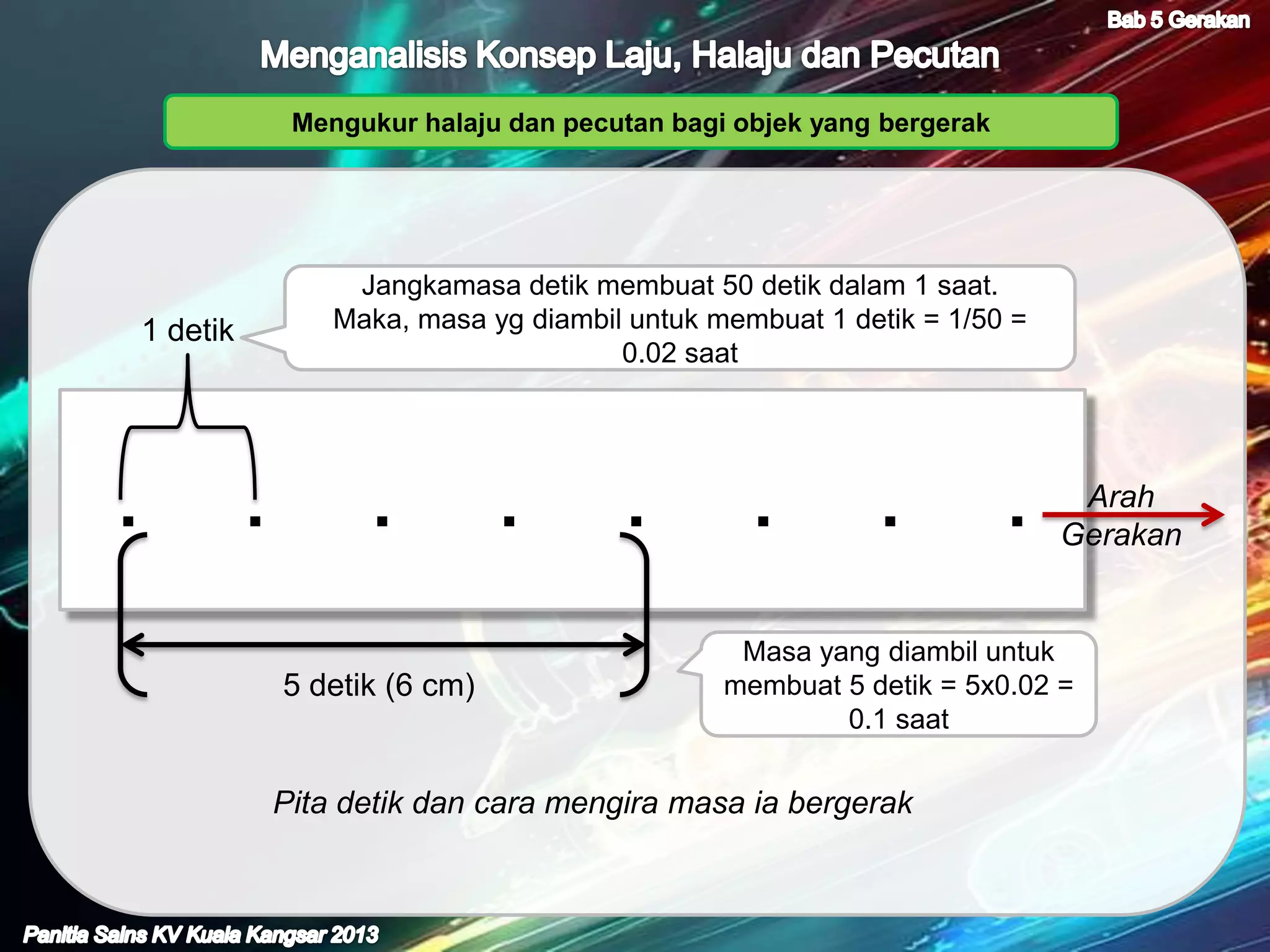 Menganalisis konsep laju halaju dan pecutan | PPTX