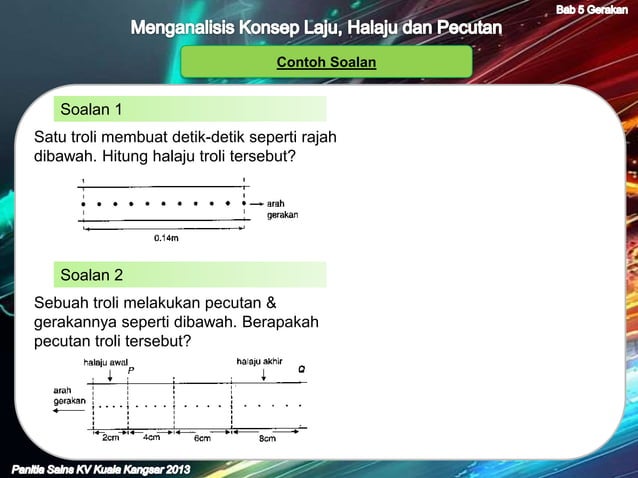Menganalisis konsep laju halaju dan pecutan | PPTX