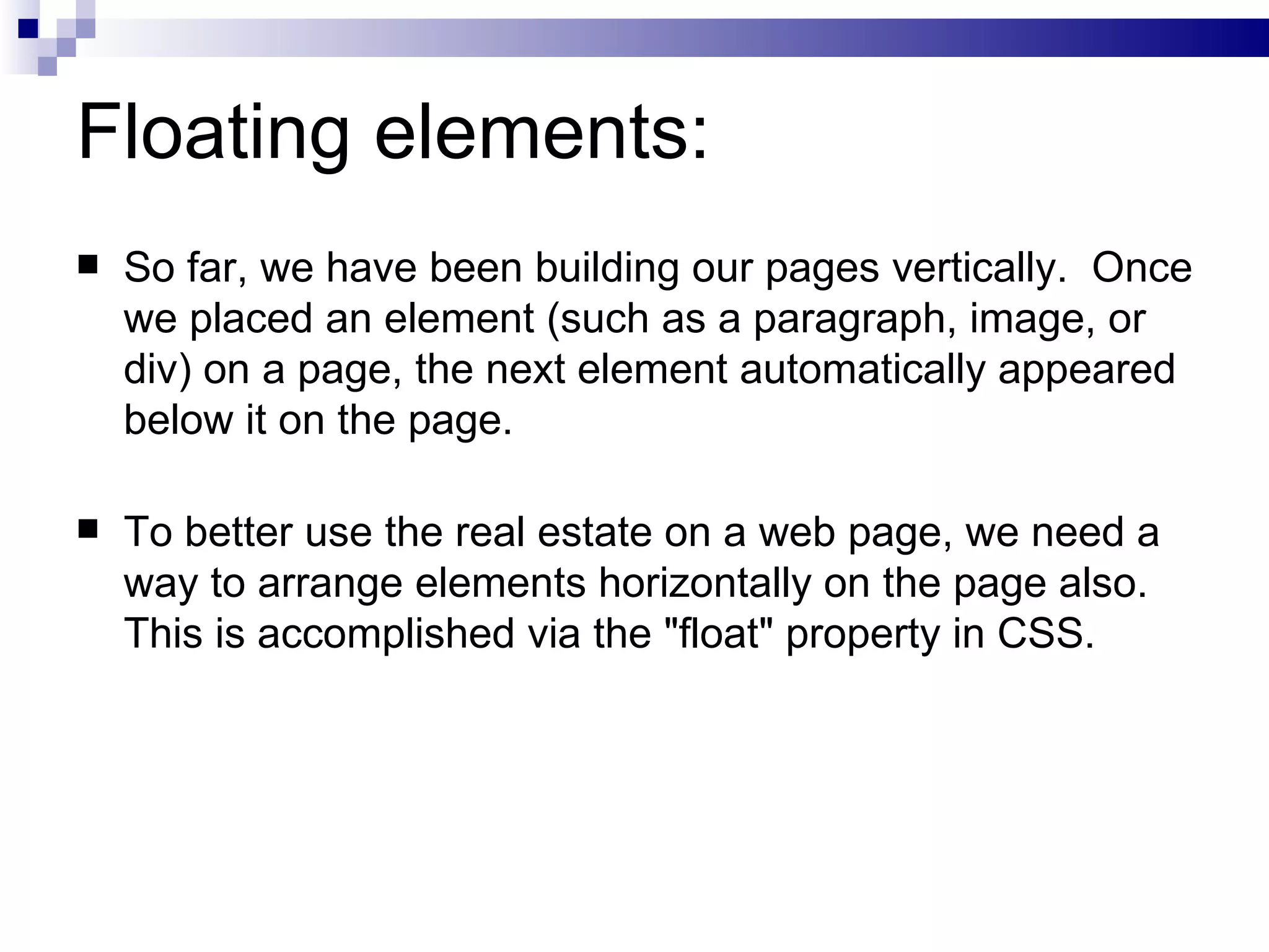 5.2 nesting and floating elements | PPT