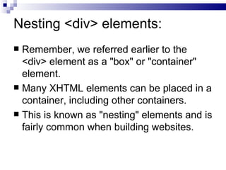 5.2 nesting and floating elements | PPT