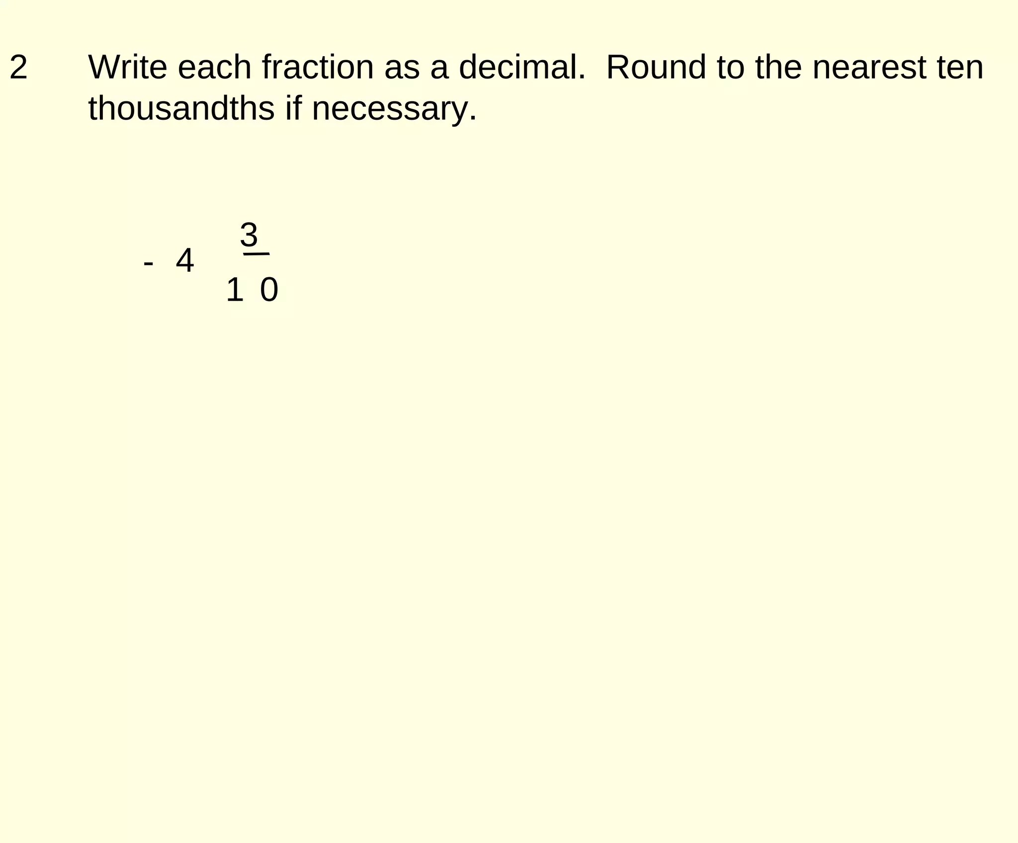 Changing fractions to decimals | PPT