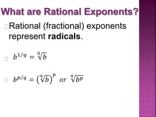 5 2 rational exponents | PPTX