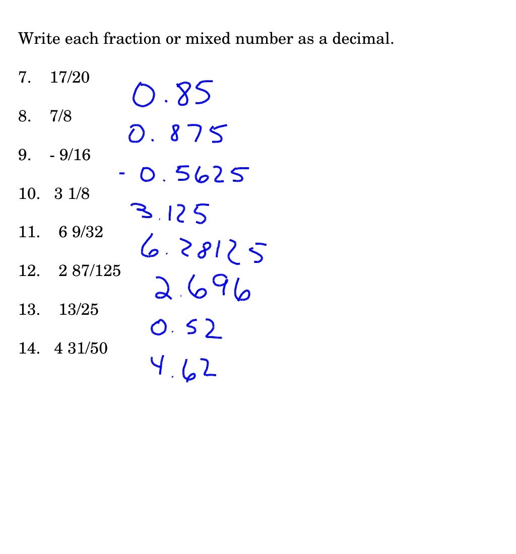 Repeating Decimals Repeating Decimals