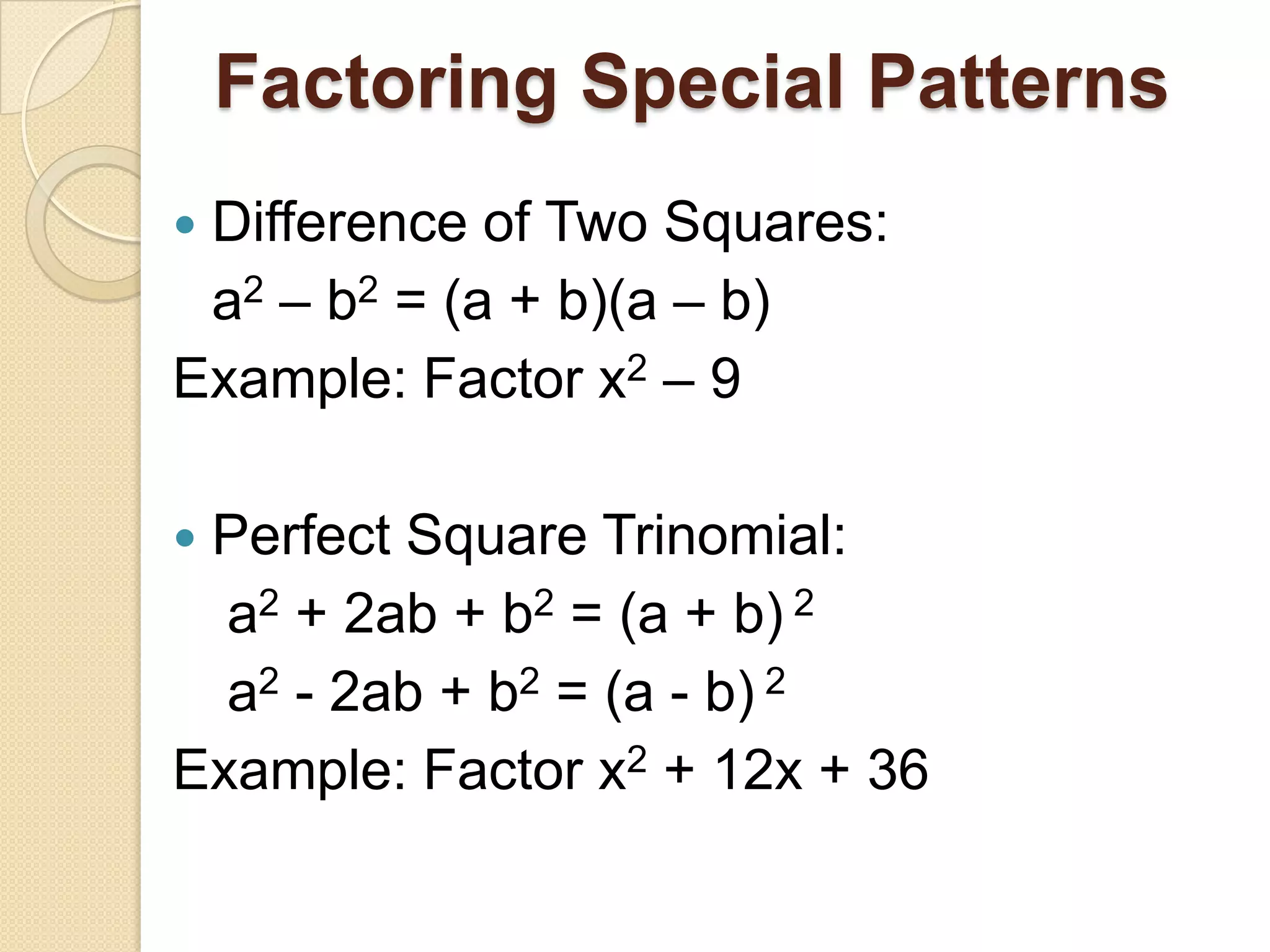 5.2 Solving Quadratic Equations by Factoring | PPTX