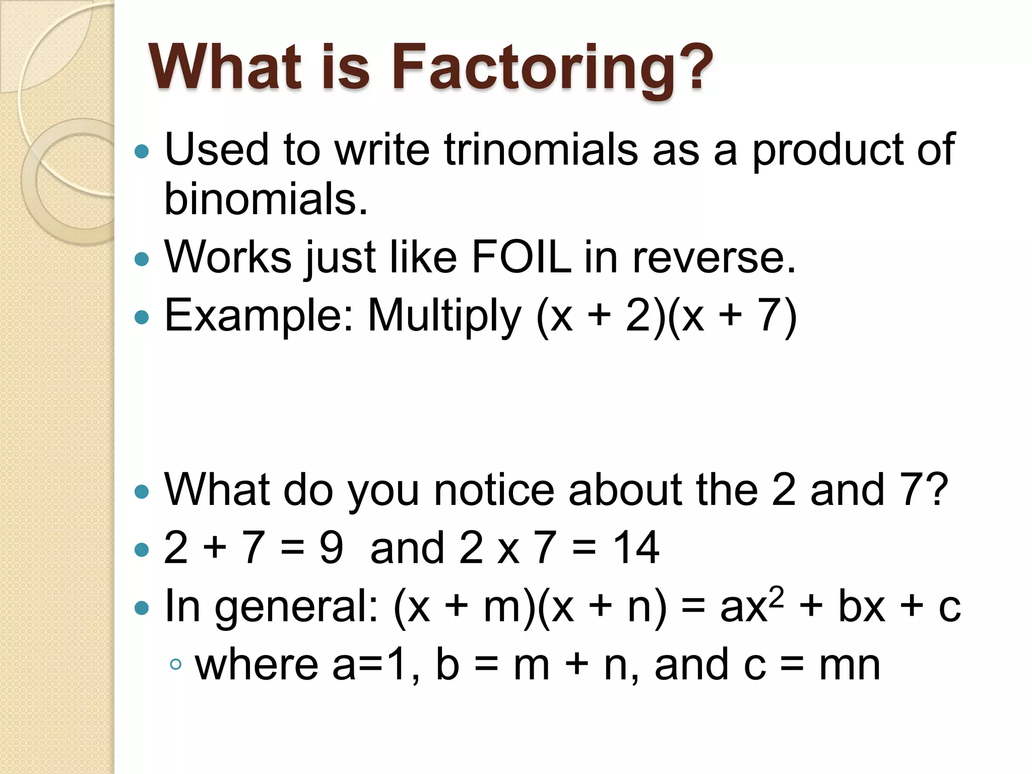 5.2 Solving Quadratic Equations by Factoring | PPTX